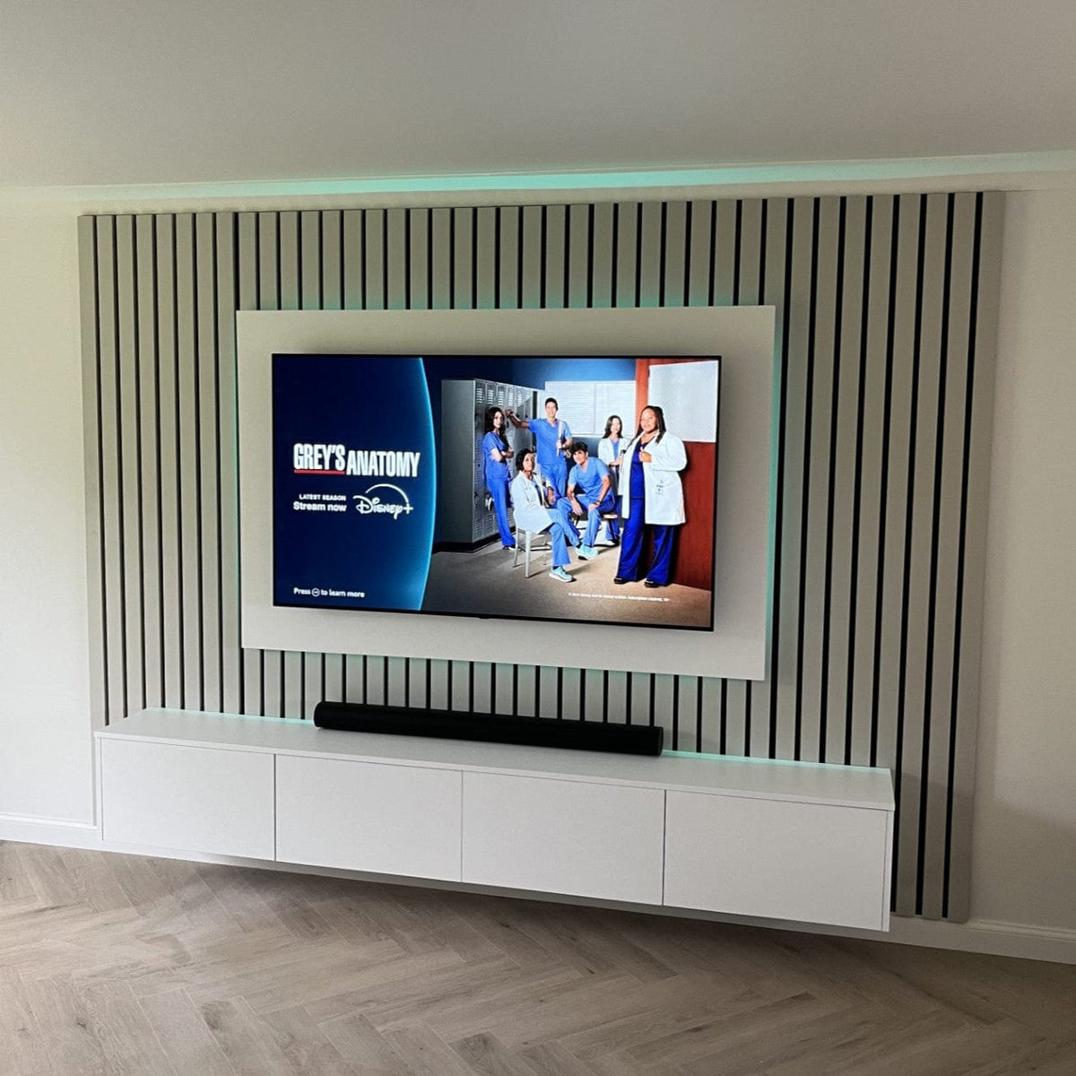 Floating Wall Unit with 4 Cupboards - 2.4m Width — LUXE SUPPLIES